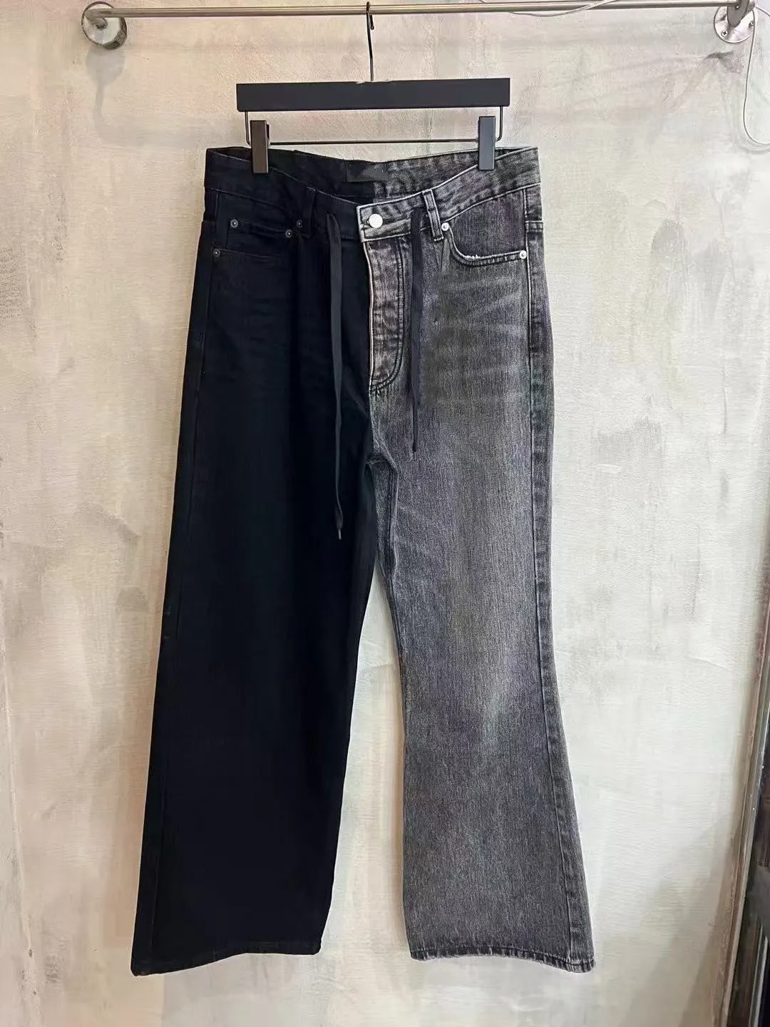 Color Blocked Jeans Distressed Designer Jeans With... From Luxelabel ...