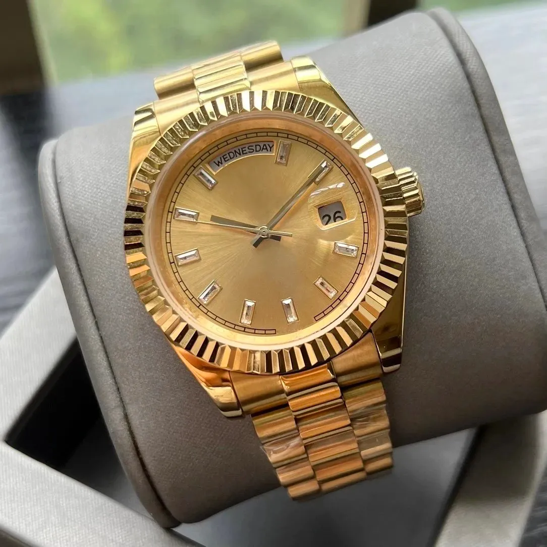 Jason007 Mens Gold Stainless Steel Watch Day Date Window, Waterproof ...