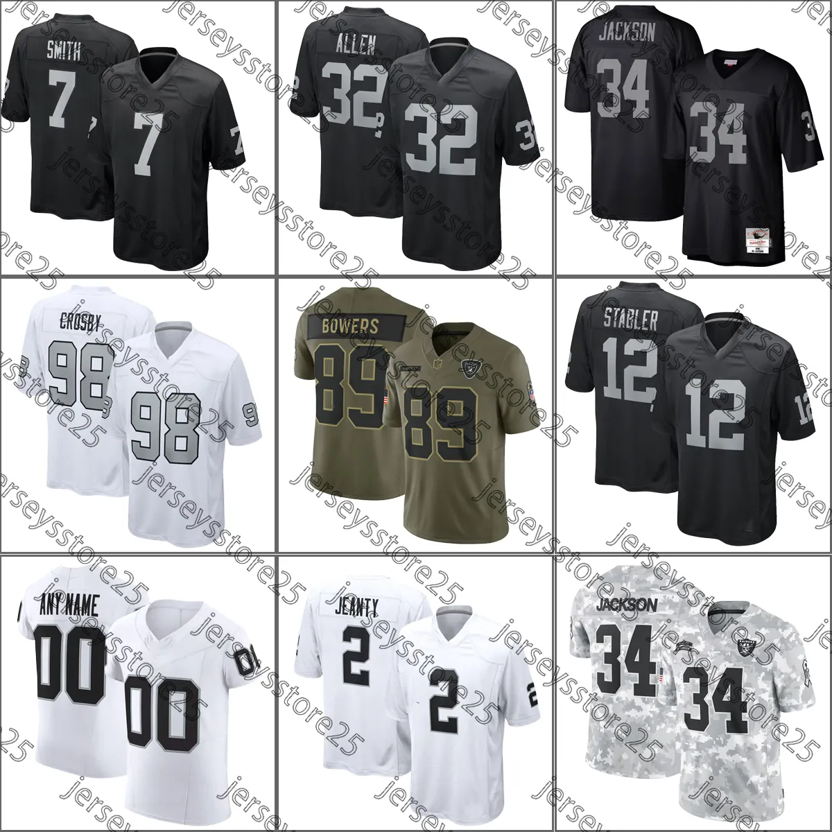 Maxx CrosbyS Las Vegas Football Jersey Raiderss Ashton Jeanty Brock ...