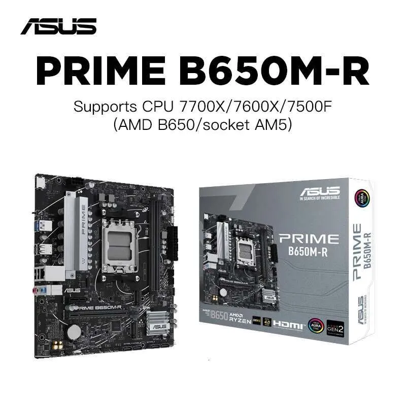 ASUS PRIME B650M R AMD B650 Ryzen AM5 Micro ATX Motherboard Advanced AI ...