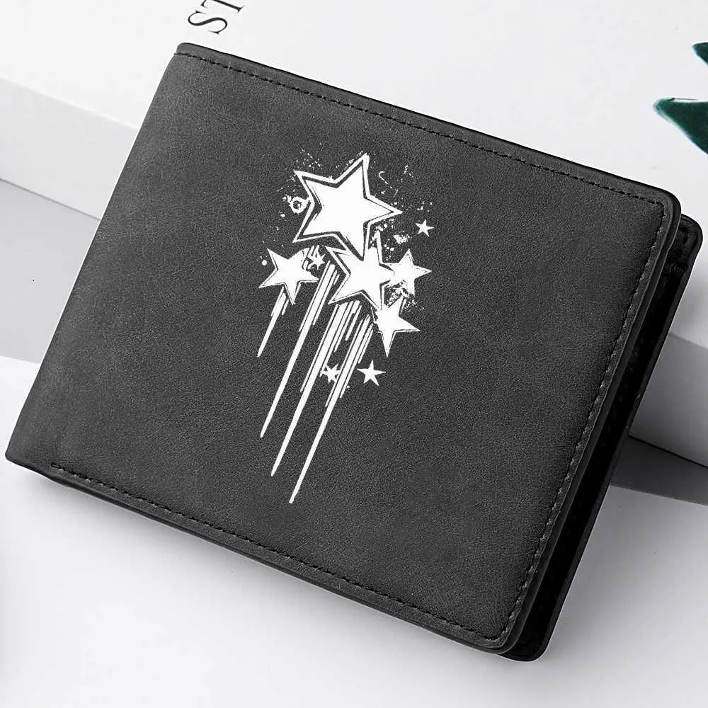 Mens Wallet with Star Outline Flat Design, PP Material, Coin Pocket ...
