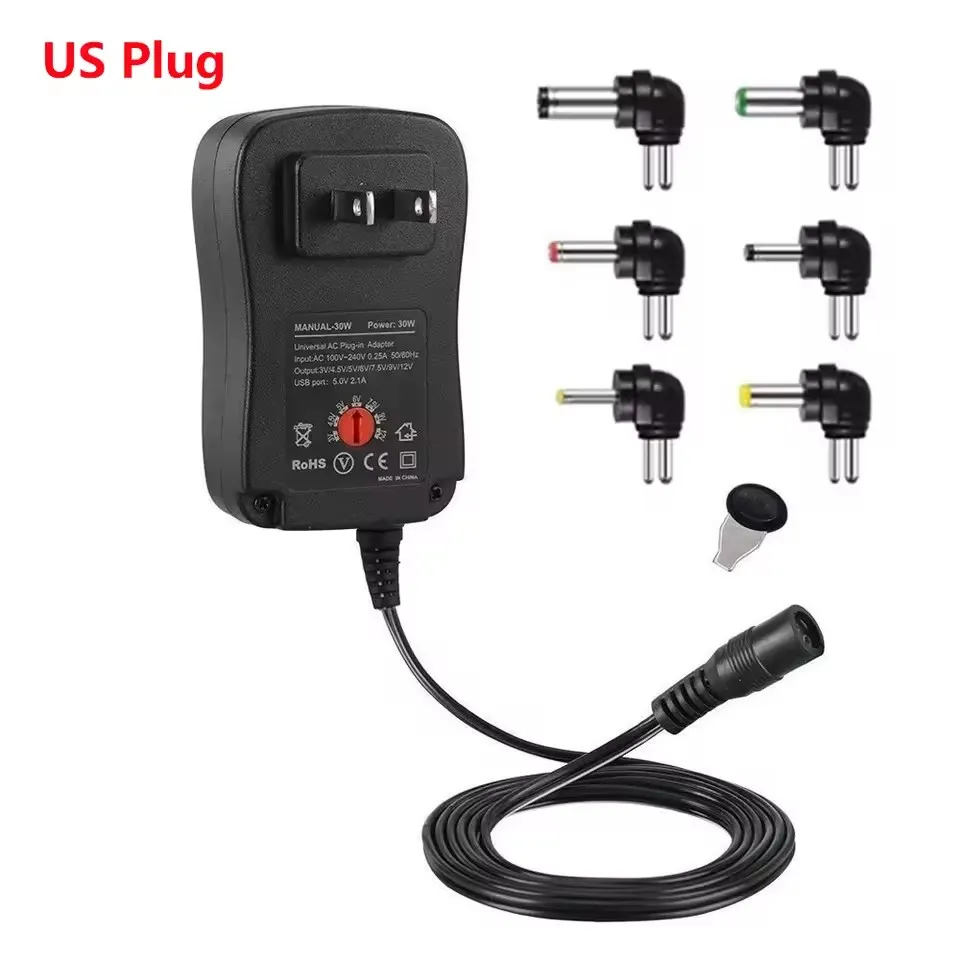 Adjustable 30W Universal Power Adapter 2A/2.5A AC/DC... From Syxbl, $5. ...