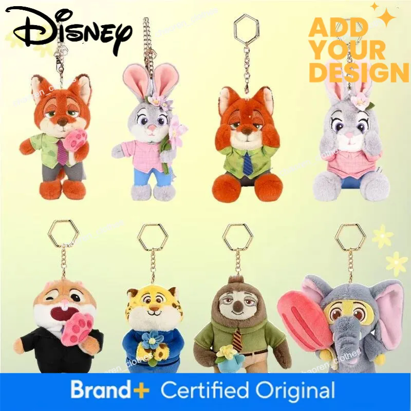 Custom Zootopia Plush Disneyland Keychain 12cm Classic Anime Design ...
