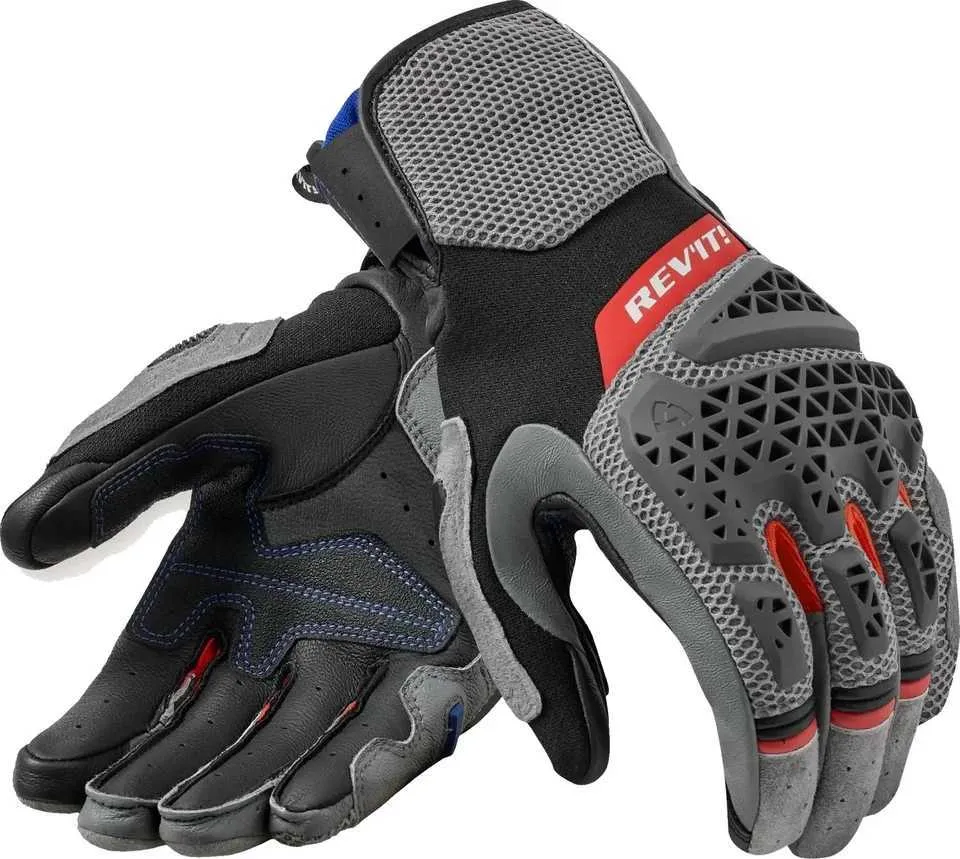 Revit Sand 5 Motorcycle Gloves Genuine Leather And Mesh Textile ...