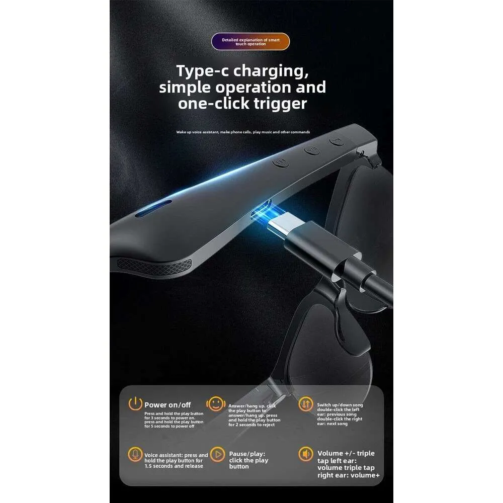 Wireless Bluetooth Translation Glasses with Real-Time Norwegian ...