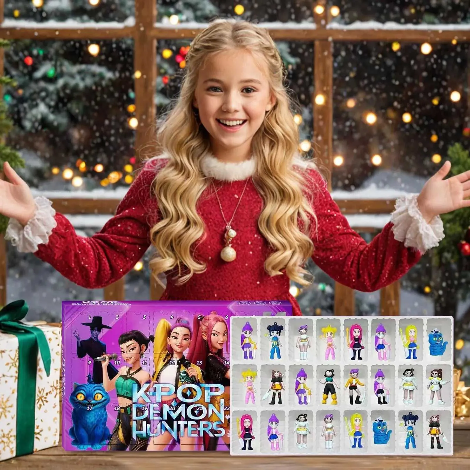 Huntrix Kpop Demon Hunters Advent Calendar Toys 24 Day Countdown With ...