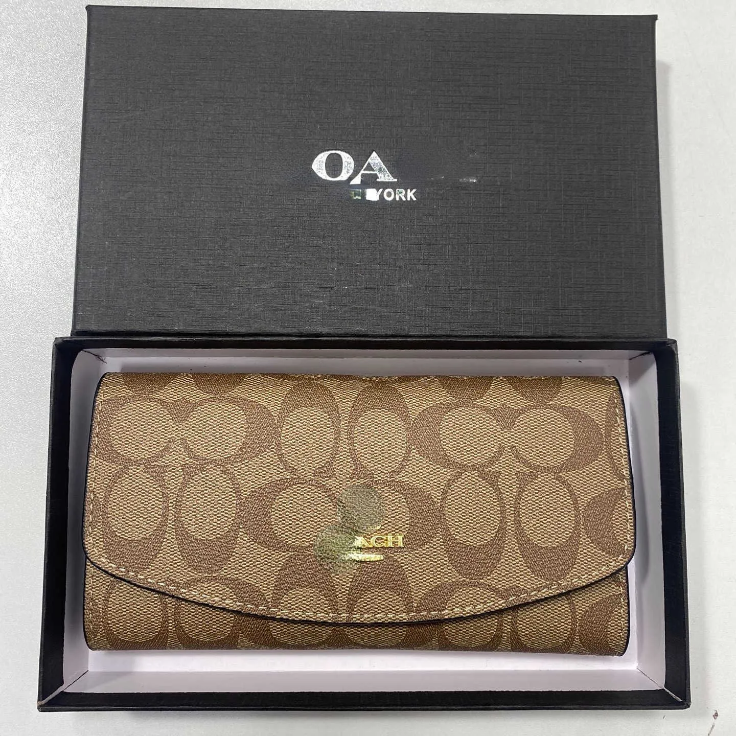 C Bag Men Small Vintage Wallet 2-Fold Polyester Black White Floral ...