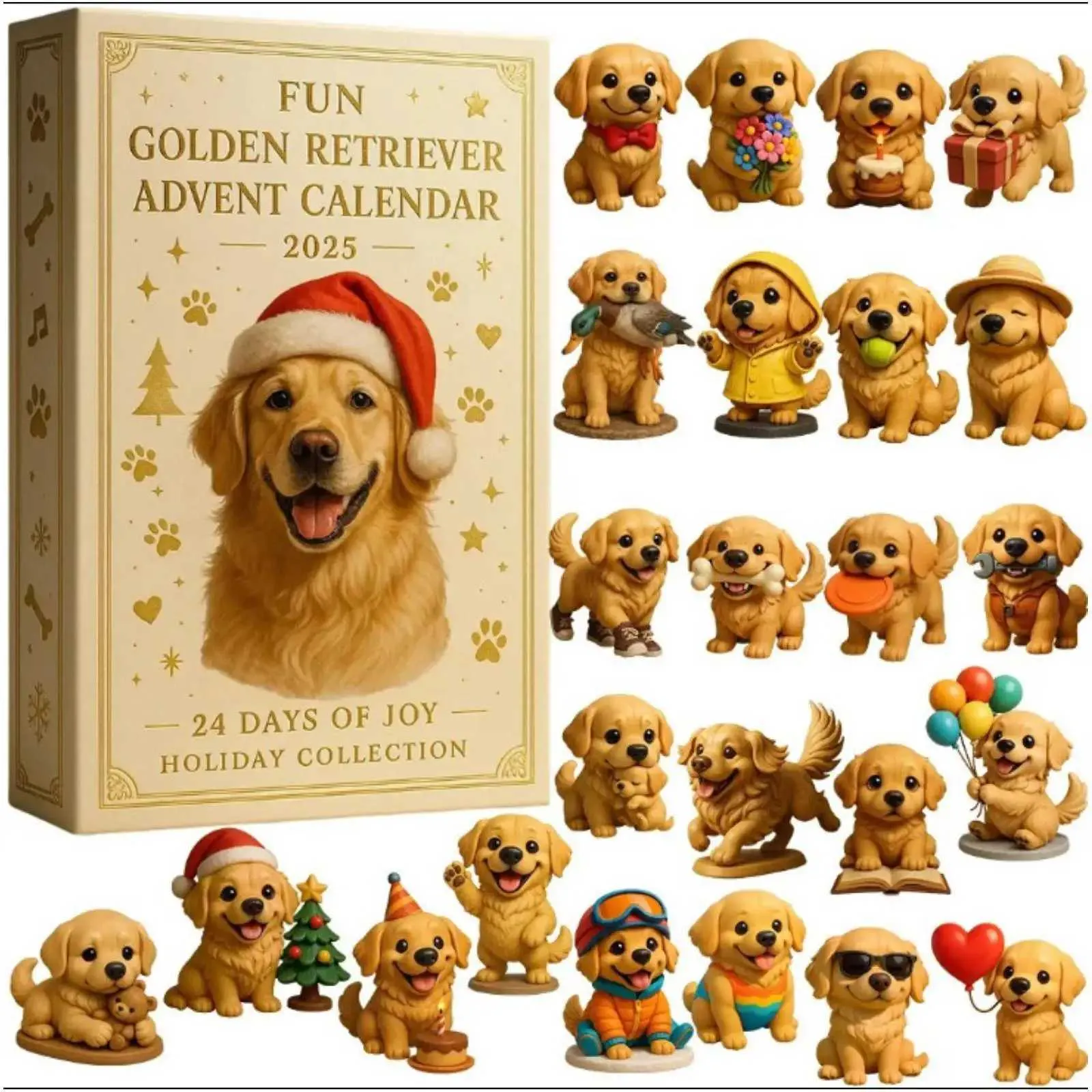 Advent Calendars 2025 24 Days Ornament Christmas Countdown Plastic Flat ...
