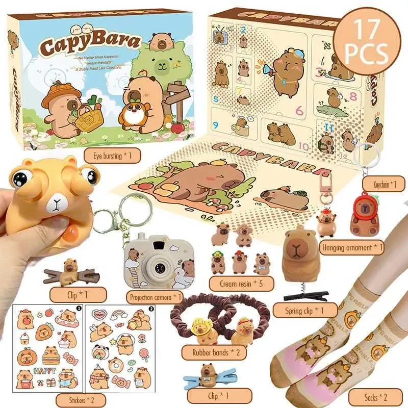 Capybara Plush Keychain Plastic Christmas Tree Pattern Holiday ...