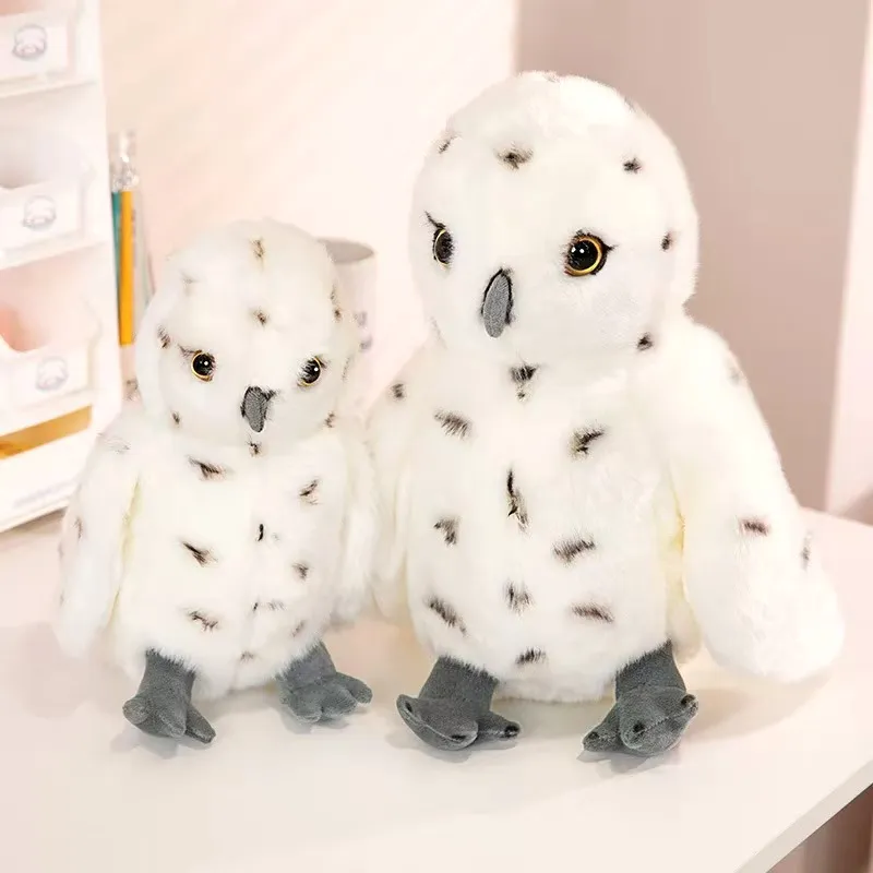 Wholesale snowy owl plush dolls, white woolen fabric animal plush dolls ...
