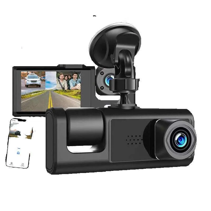 3 Channel Car DVR WIFI 1080P 3Lens Inside Vehicle Dash Cam Camera DVR ...