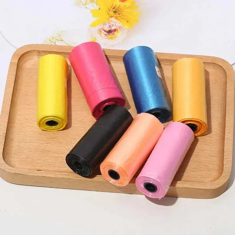 Degradable Dog Poop Bags Portable Continuous Roll Multi-colored Pet ...