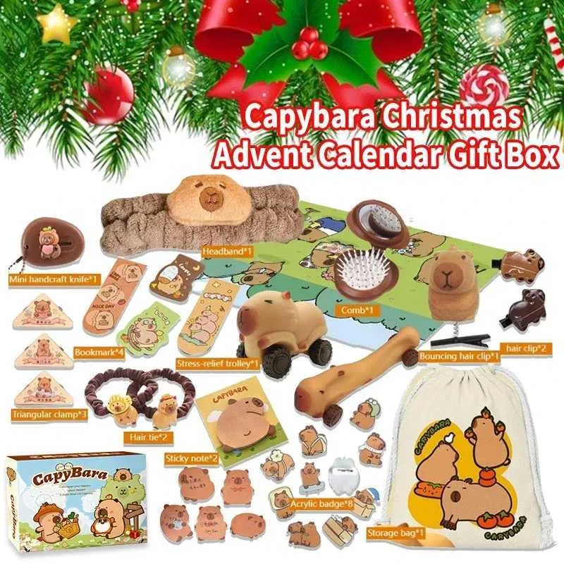 Capybara Plush Keychain Plastic Christmas Tree Pattern Holiday ...