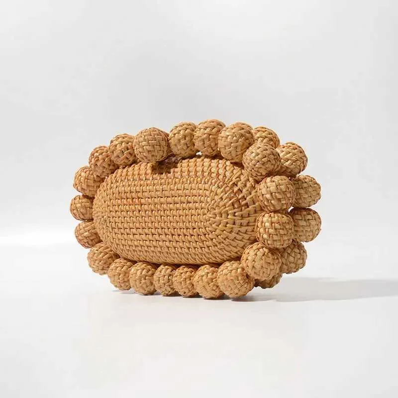 Rattan Egg Bag - Women's Luxury Handbag, Woven Willow Design, Perfect ...