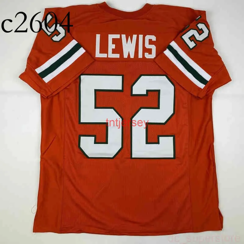 Cheap Custom Ray Lewis Miami Orange College Stitched Football Jersey ...