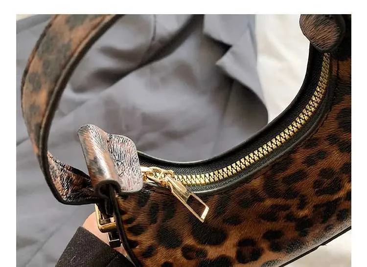 Mini Leopard Print Envelope Bag for Women Soft Non-Woven Material Hip ...