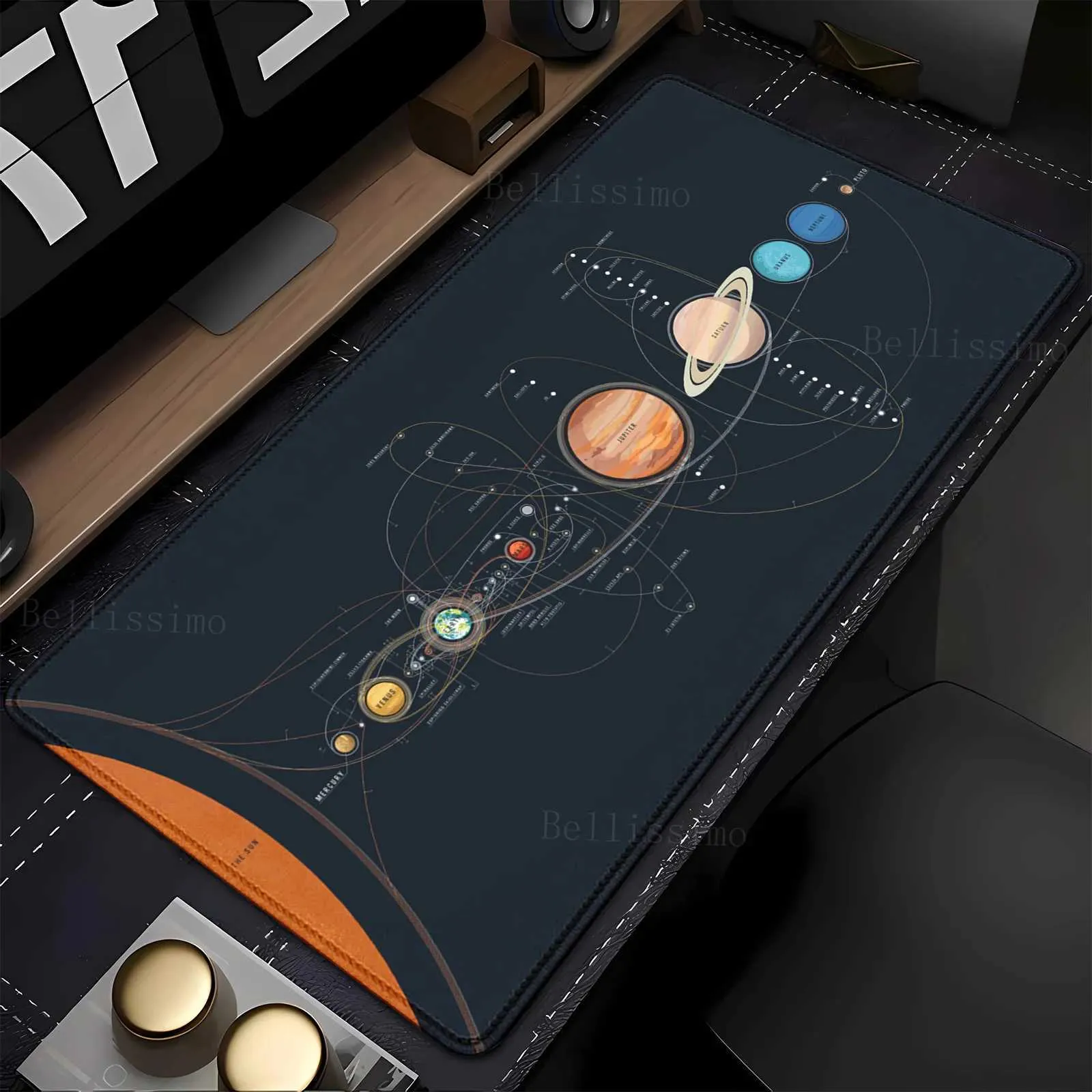 Gamer Space Universe Mouse Pads Solar System Design Soft Computer Desk ...