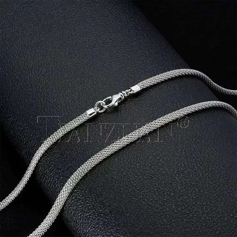 Twisted Singapore Chain 4mm Wide Stainless Steel Sterling Silver ...