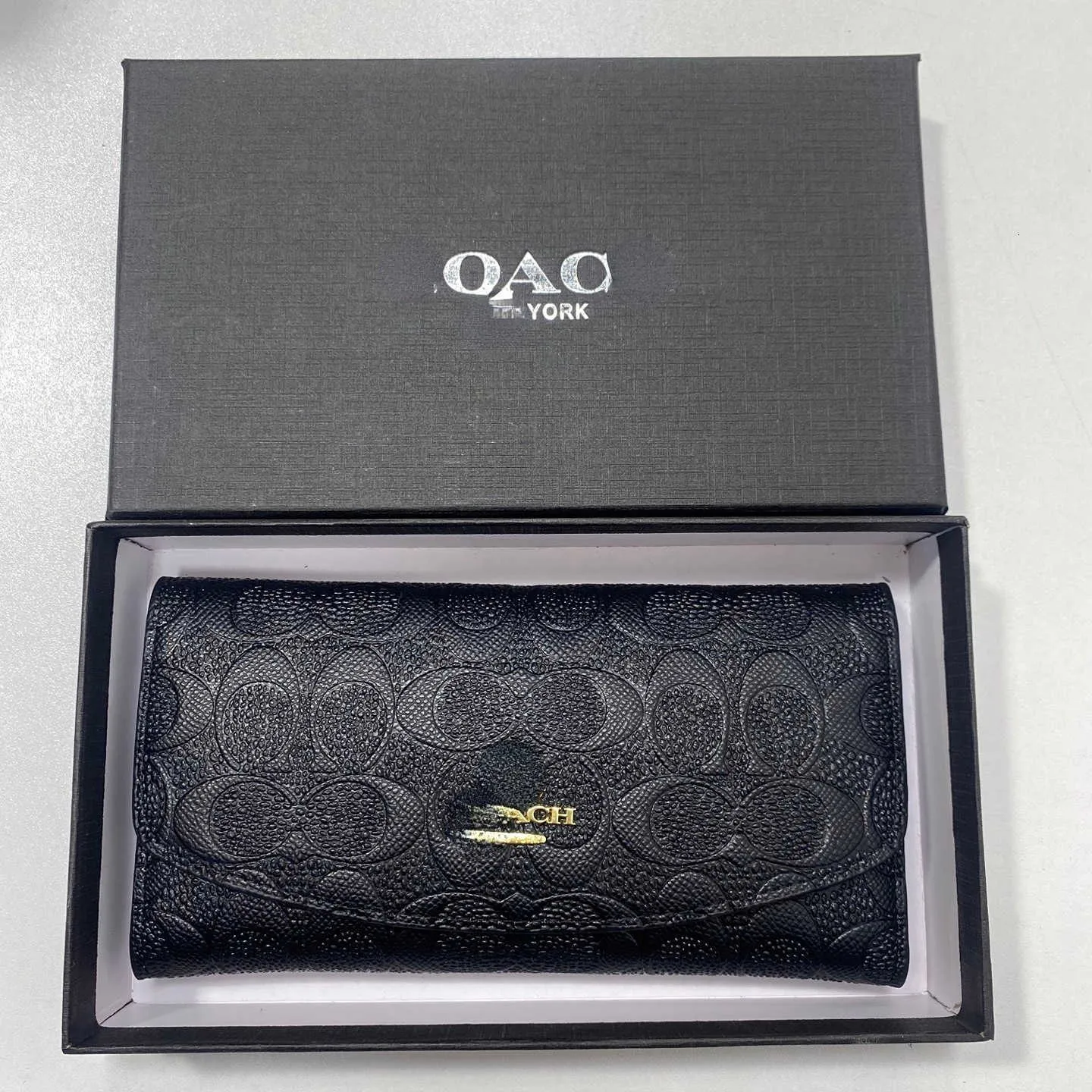 C Bag Men Small Vintage Wallet 2-Fold Polyester Black White Floral ...