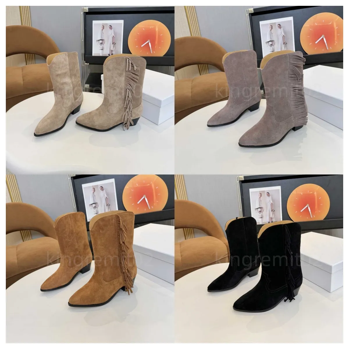 Isabel Designer Feminino Com Borla De Couro Com Salto... De $720,07 ...