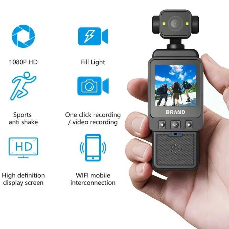 lnzee 8MP HD 4K Pocket Action Camera with Wifi and Rotatable Lens Red ...