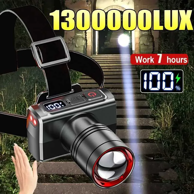 USB Rechargeable LED Sensor Platina Headlight Price With Zoom And Built ...