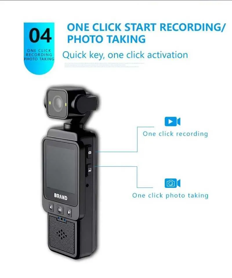 lnzee 8MP HD 4K Pocket Action Camera with Wifi and Rotatable Lens Red ...