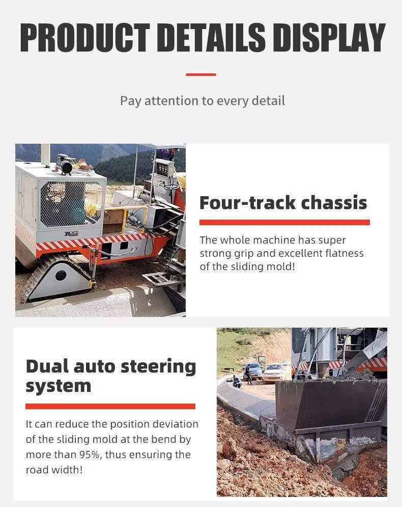 Concrete Pavement Machine Diesel Curb Stone SlipForming Machine with ...