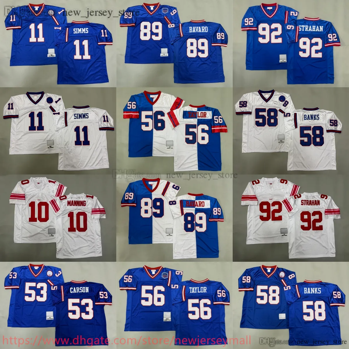 1986 Throwback Football Jersey Breathable Retro Sport Shirts For ...