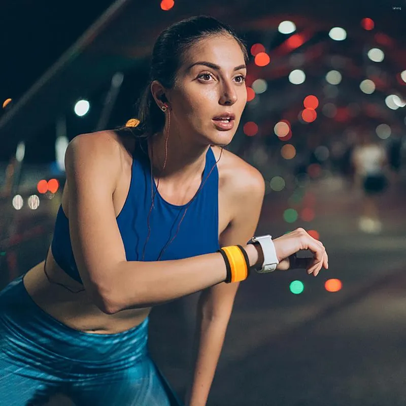 Knee Pads with Luminous LED Slap Wristbands for Night Running Safety ...