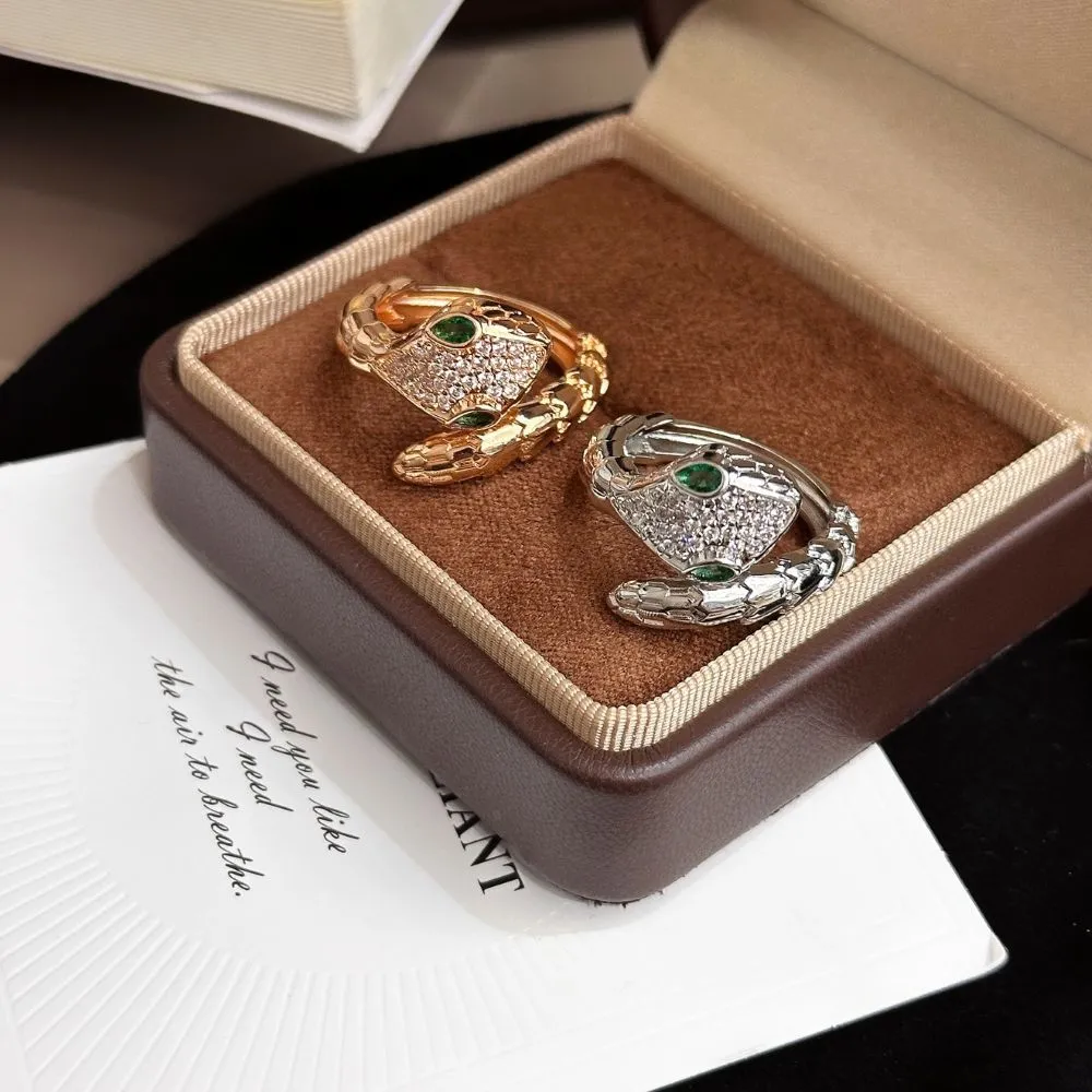 TaiYang 2025 Winter Collection Serpent Ring Full-Pave Cubic Zirconia ...