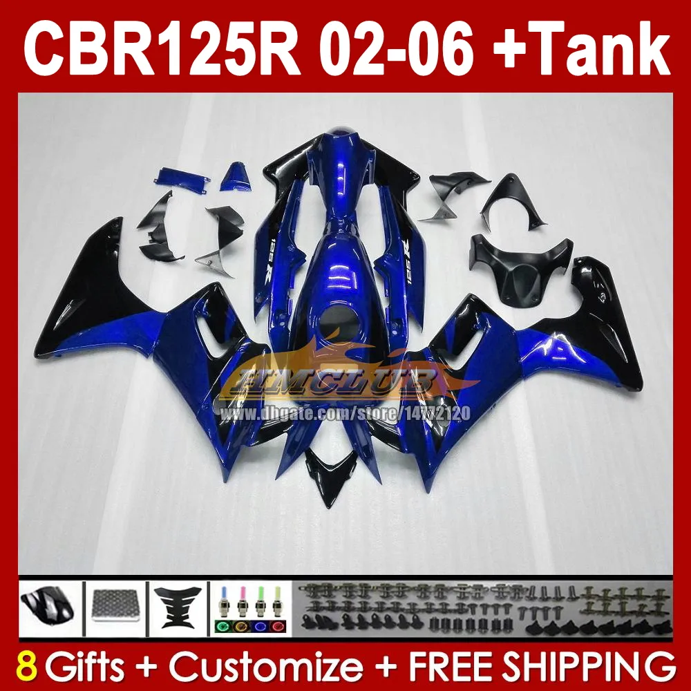 Full Bodywork Rs 125 Fairings Set For HONDA CBR125R 2002 2006 OEM Frame ...