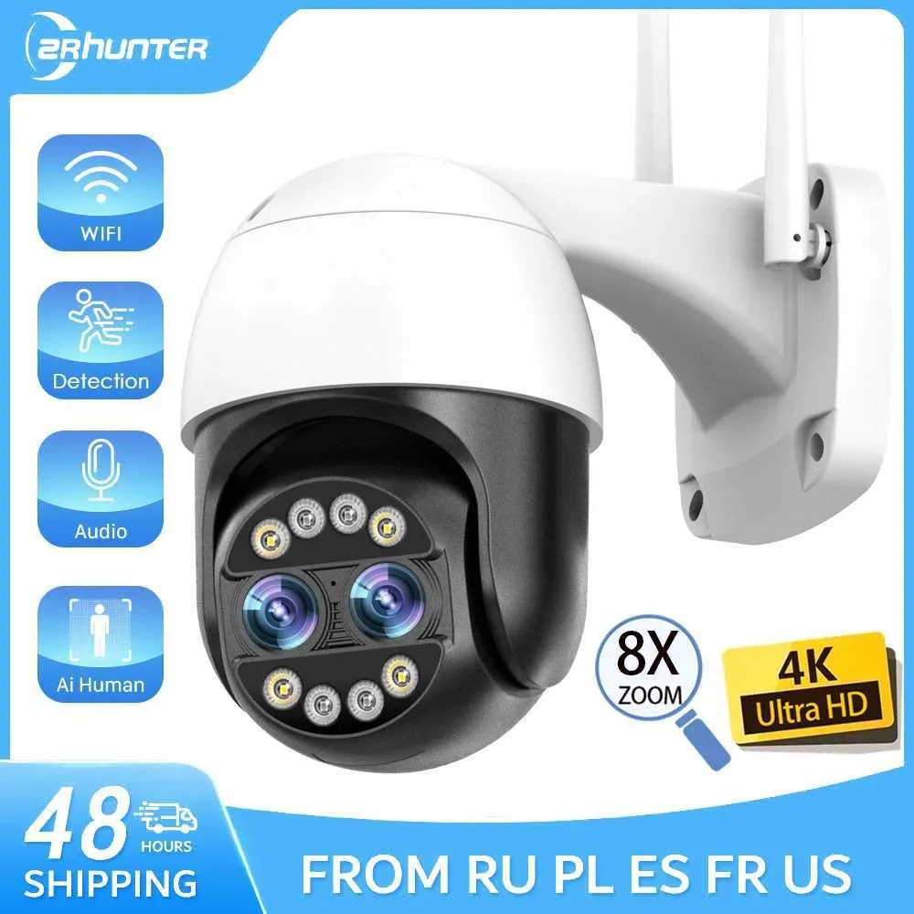 ICsee 8MP 4K Çift Lensli WiFi PTZ Güvenlik Kameraları İnsan Algılama ...