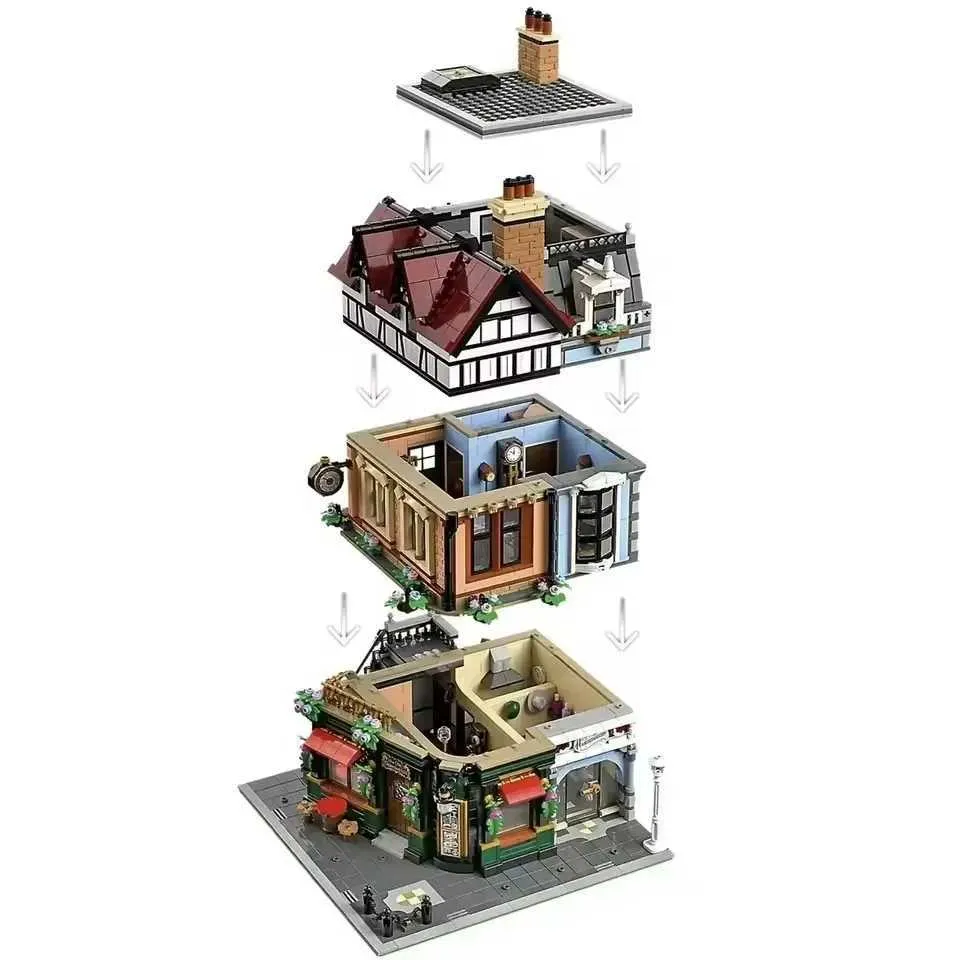 MOC Street Scene Building Blocks Miniature Ornaments Perfect Festival ...