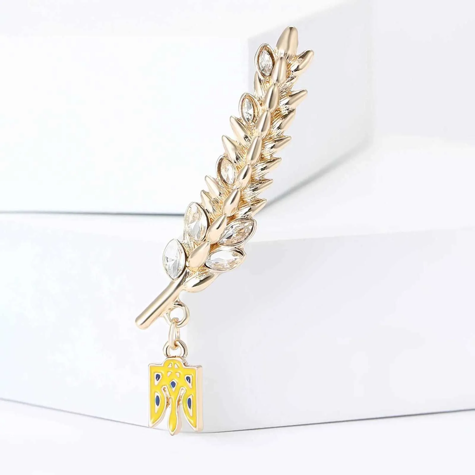 Wheat Ear Brooch Gold Plant Accessory for Women and Men Unisex Bohemian ...