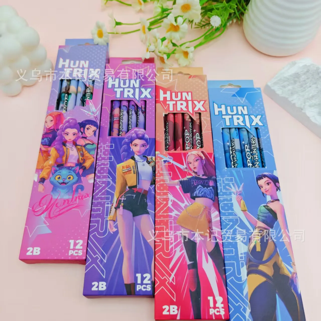 KPop Demon Hunters 2B Cute Wood Pencils Set Of 12 Anime Series Penccil ...