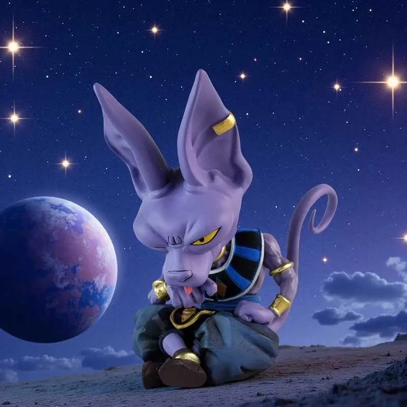 Anime Z Beerus Gk Sitting Posture Super God Destruction It Figures ...