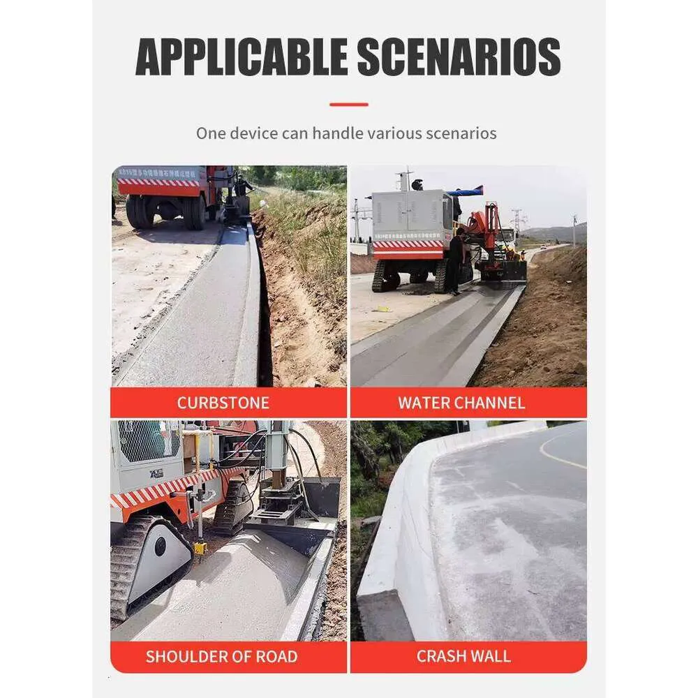 Concrete Pavement Machine Diesel Curb Stone SlipForming Machine with ...