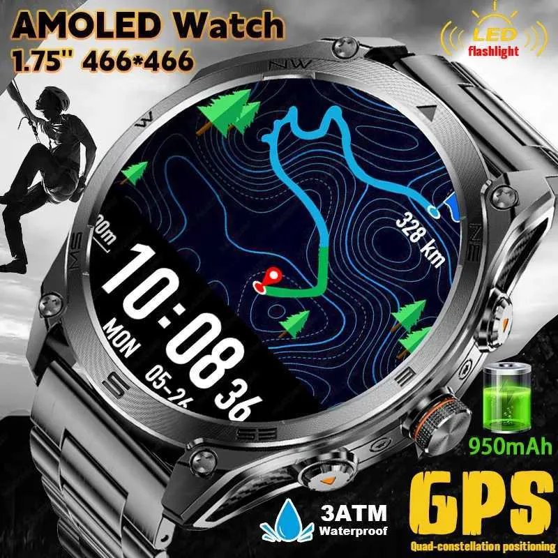 J251119 Smartwatch 950mAh Extra Large Battery, AMOLED Display, GPS ...