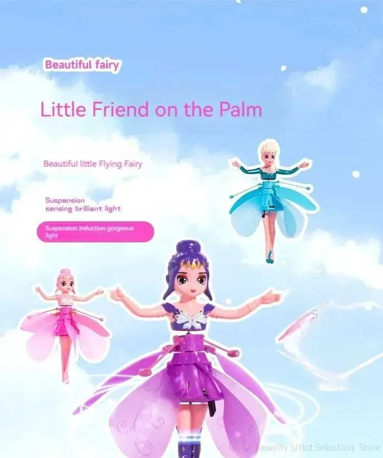 Flying Doll Toy Rotating Luminous Helicopter with Gesture Induction ...