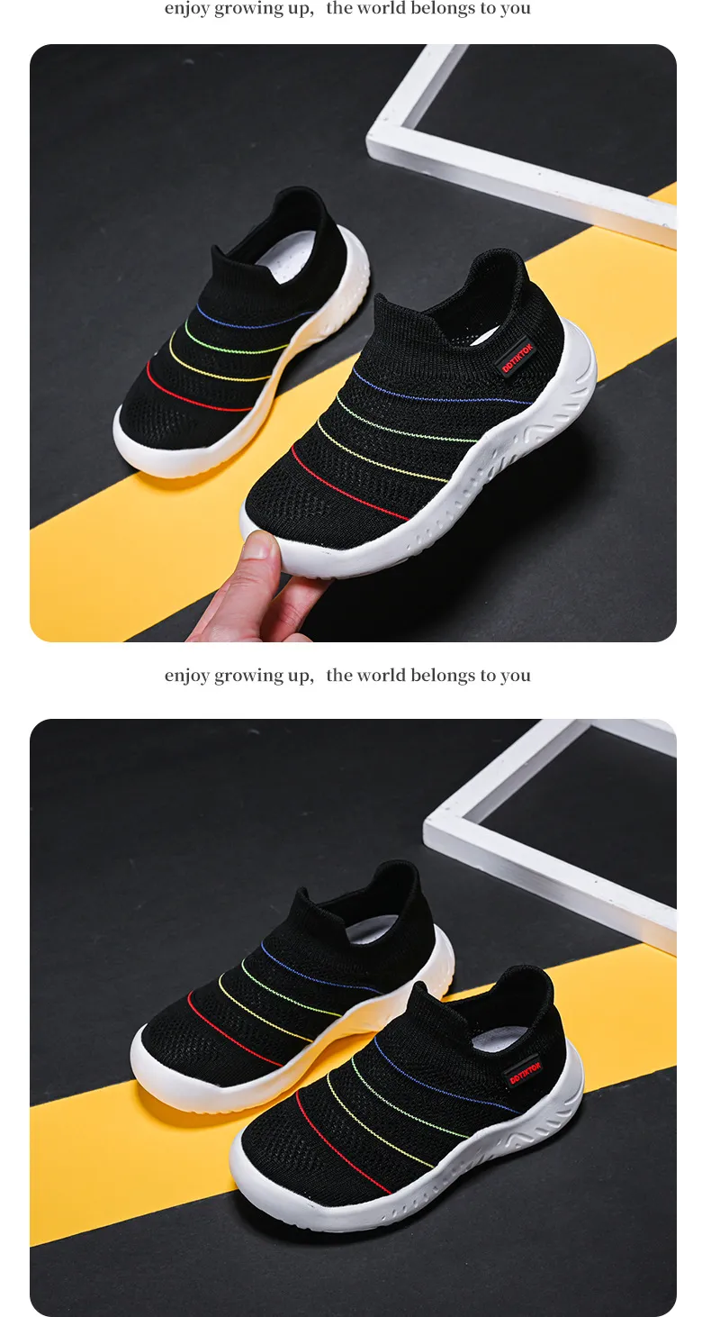 Kids Knitted Shoes for Toddler Girls and Boys, Soft Sole Outdoor ...