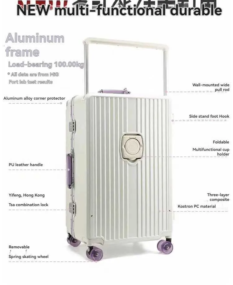 2025 Skating Wheel Luggage 20 inch Boarding Case 24 inch Travel Trolley ...