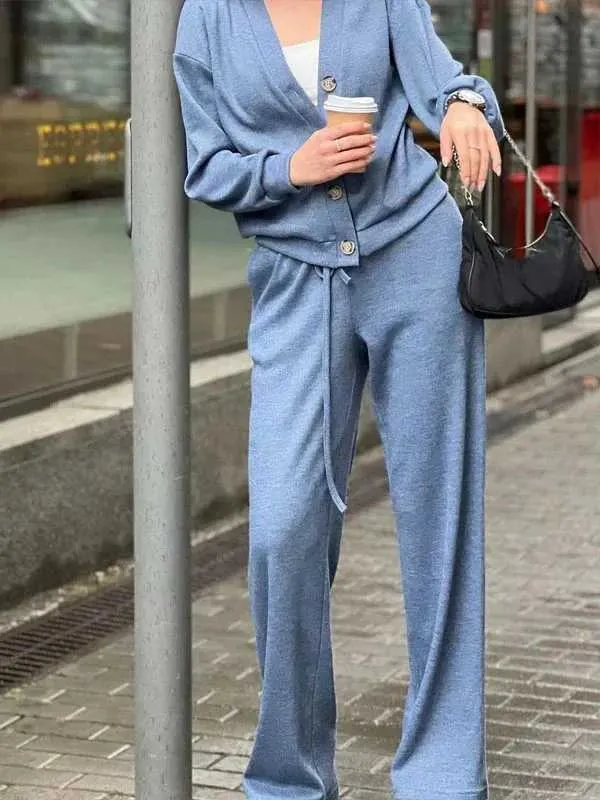 Summer Women's Two-Piece Pant Suit Nylon Loose Fit Capris Harem Pants ...