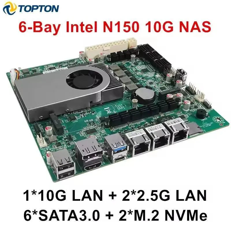 6 Bay NAS Motherboard Intel Twin Lake N150 4 Core... From Liuzedong3333 ...