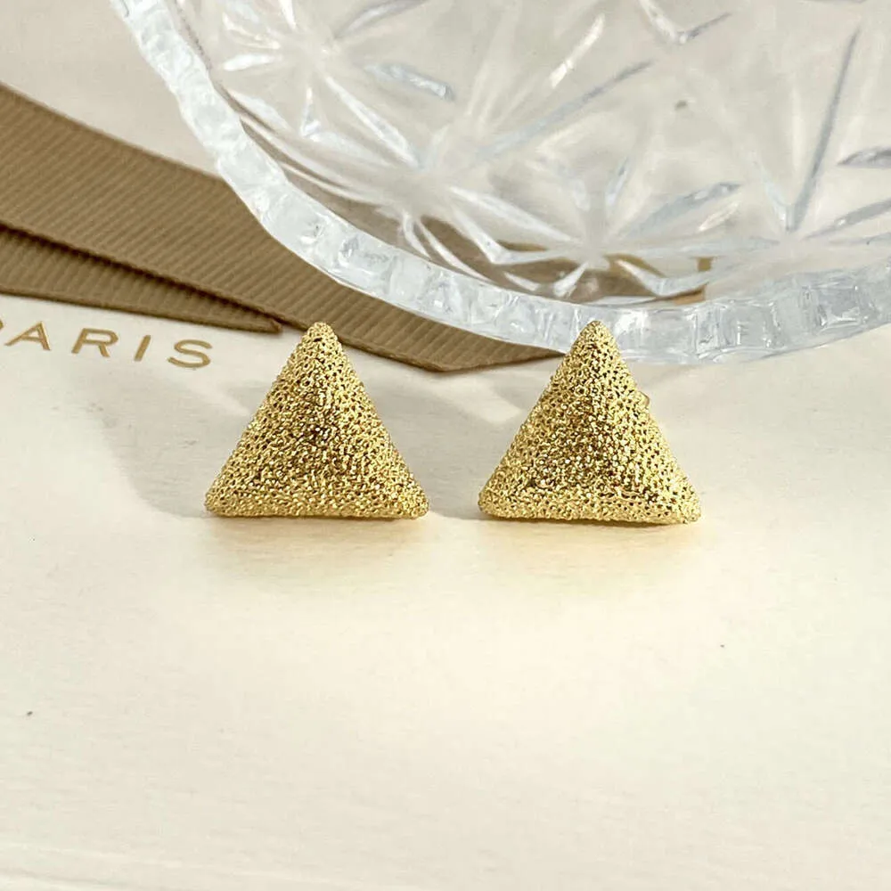 Gold Triangle Earrings for Children, Silver Plated Brass and Copper ...