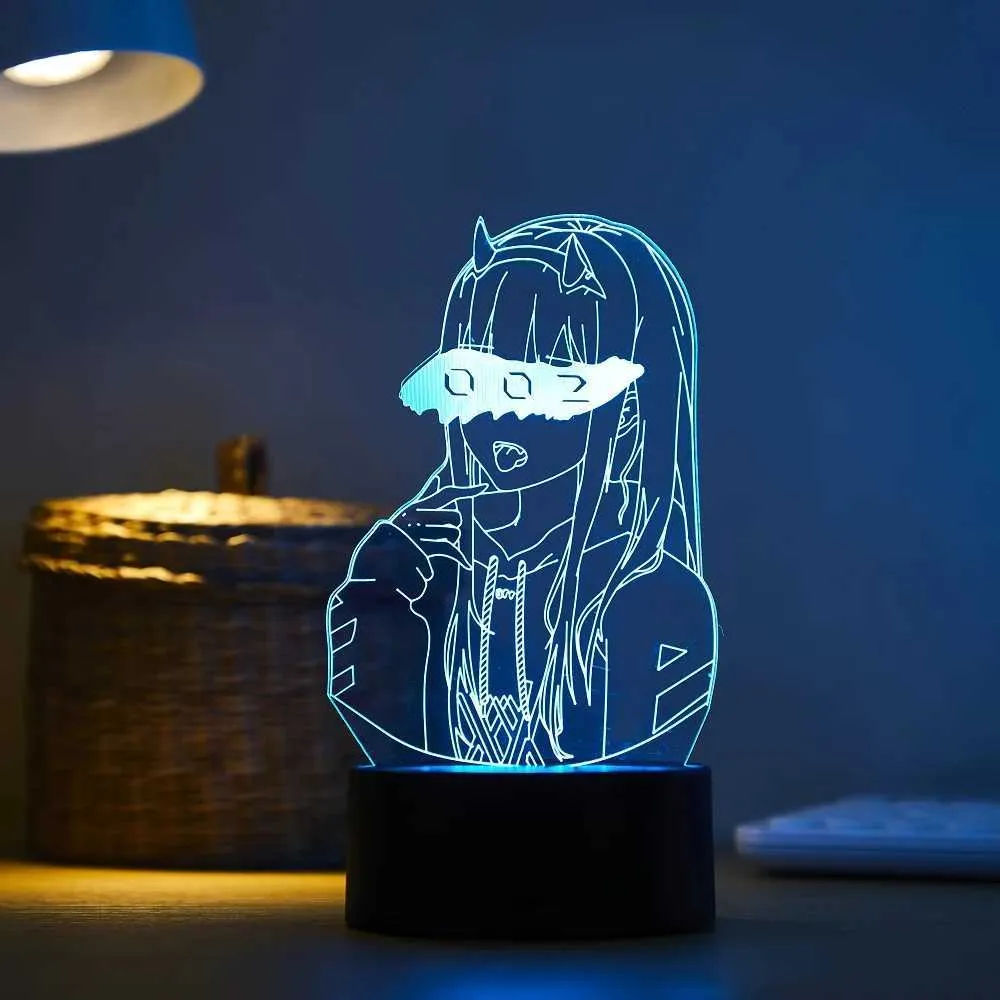 3D Anime LED Night Light Acrylic Light Board Manga Figure Lamp for ...