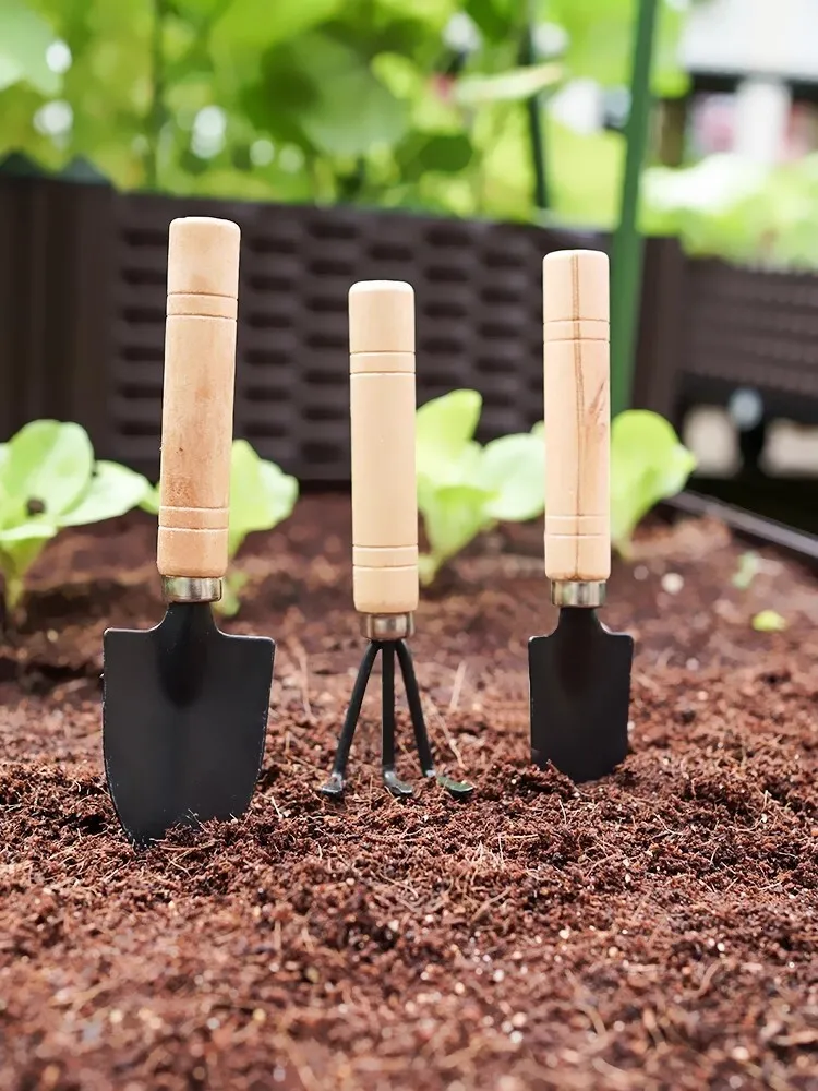 Plant Shovel Three-Piece Set for Soil Loosening and Potted Planting ...
