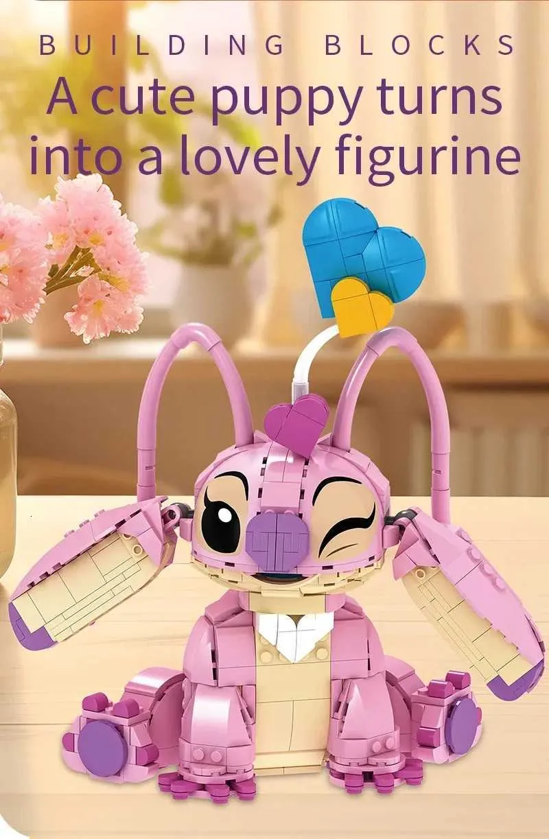 Stitch Angel CP Building Blocks 2026 Micro Wooden Cartoon Toy with ...