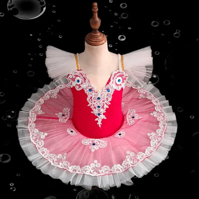 Childrens Ballet Swan Dance Dress Fluffy Tutu Performance Costume For ...