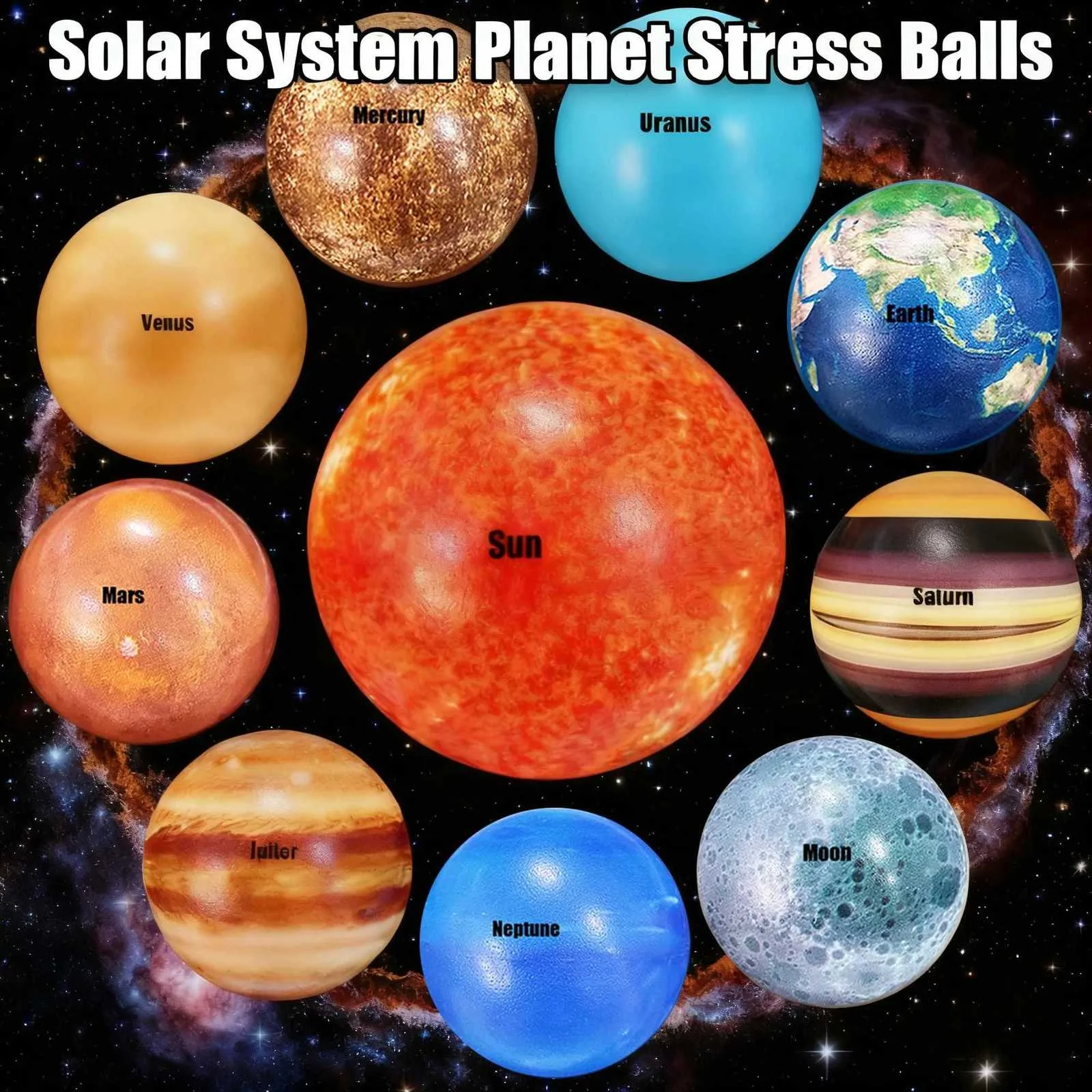 X251121 Solar System Stress Balls Educational... From Time_brocade1, $6 ...
